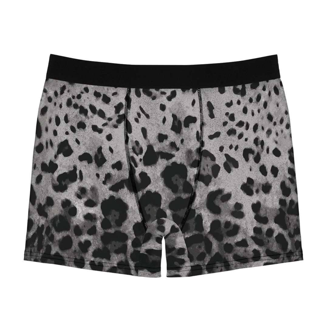 LEOPARD Men's Boxer Briefs, Animal Print Underwear, Wild Print Boxers ...