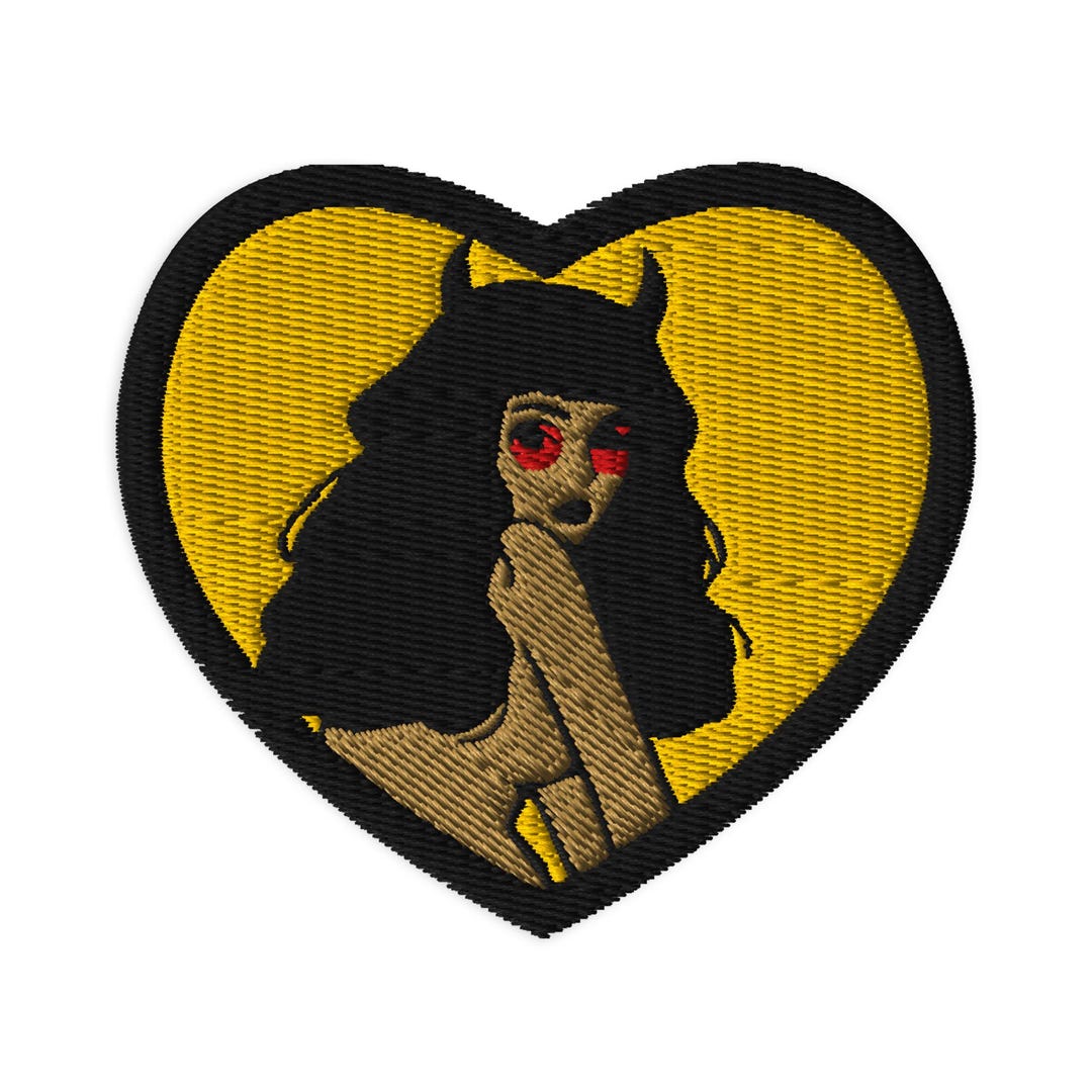 Female Vampire Embroidered Patches - Etsy