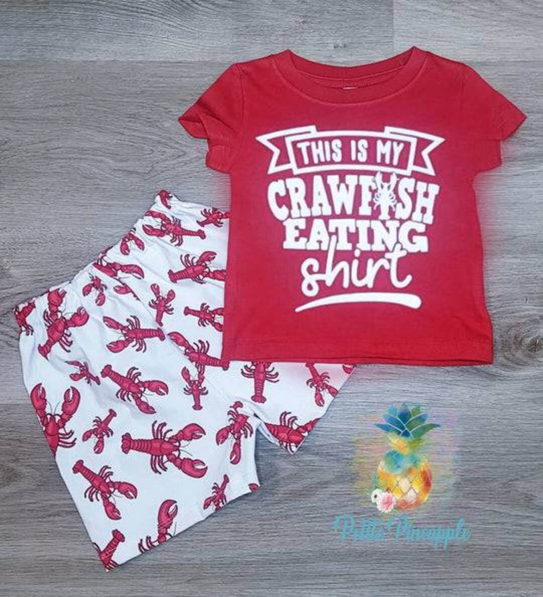 Crawfish Outfit- Crawfish Esting Shirt- Crawfish Shorts- Boy Crawfish ...