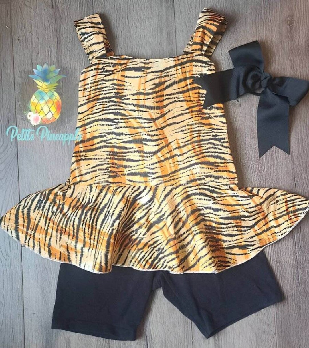 Tiger Peplum Top Tiger Outfit Tiger Dress Tiger Romper Tiger Striped ...