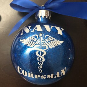 Corpsman, Navy Corpsman Ornament , Glass Ornament, Navy, Military - Etsy