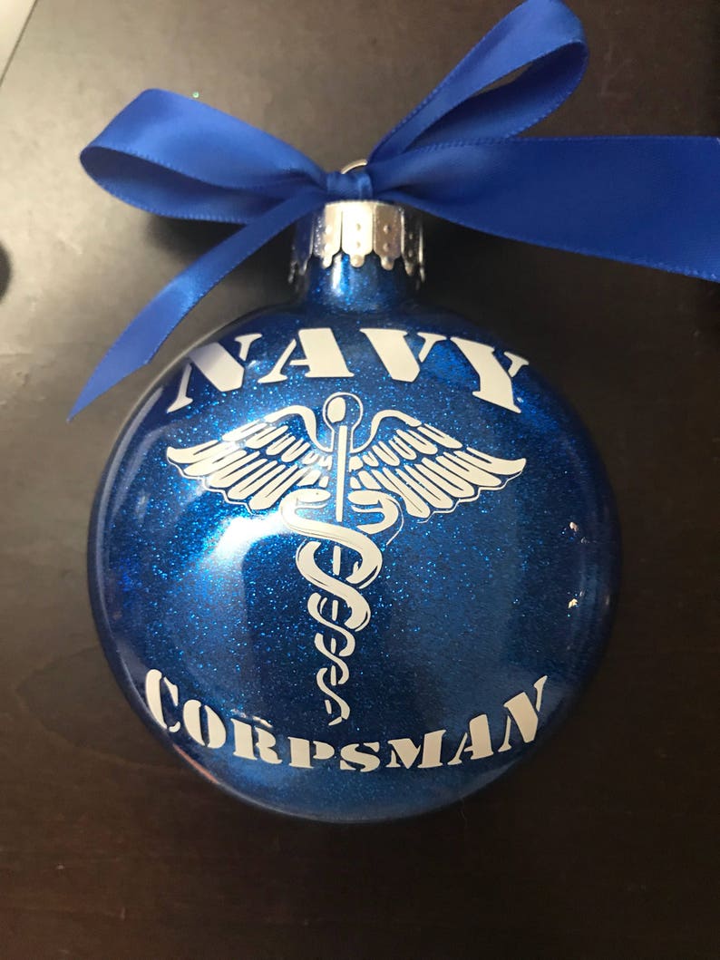 Corpsman, Navy Corpsman Ornament , Glass Ornament, Navy, Military - Etsy
