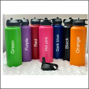 Personalized 40oz Water Bottle, Laser-etched Flask, Hibiscus ,hawaiian ...