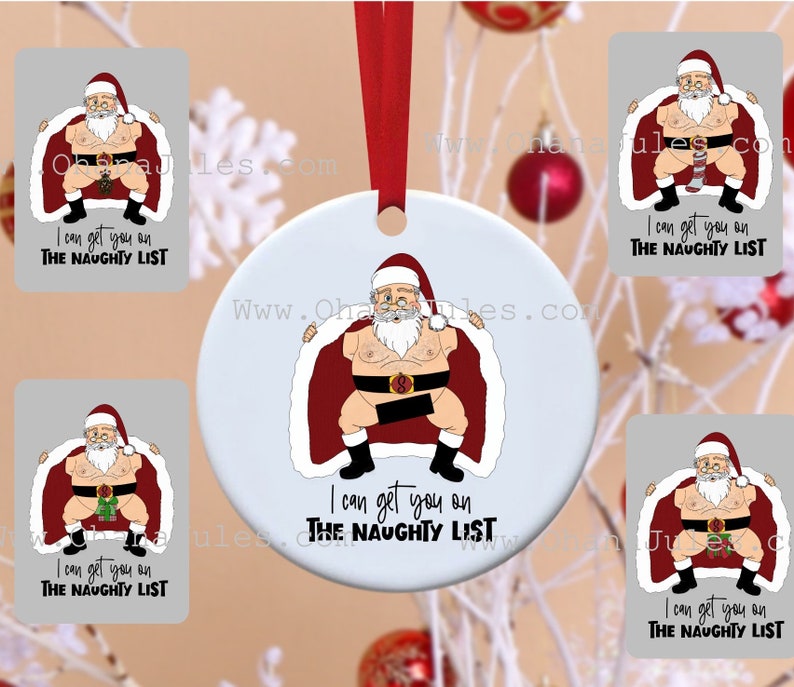 Rude Santa Funny Santa Personalized Ornament Funny - Etsy