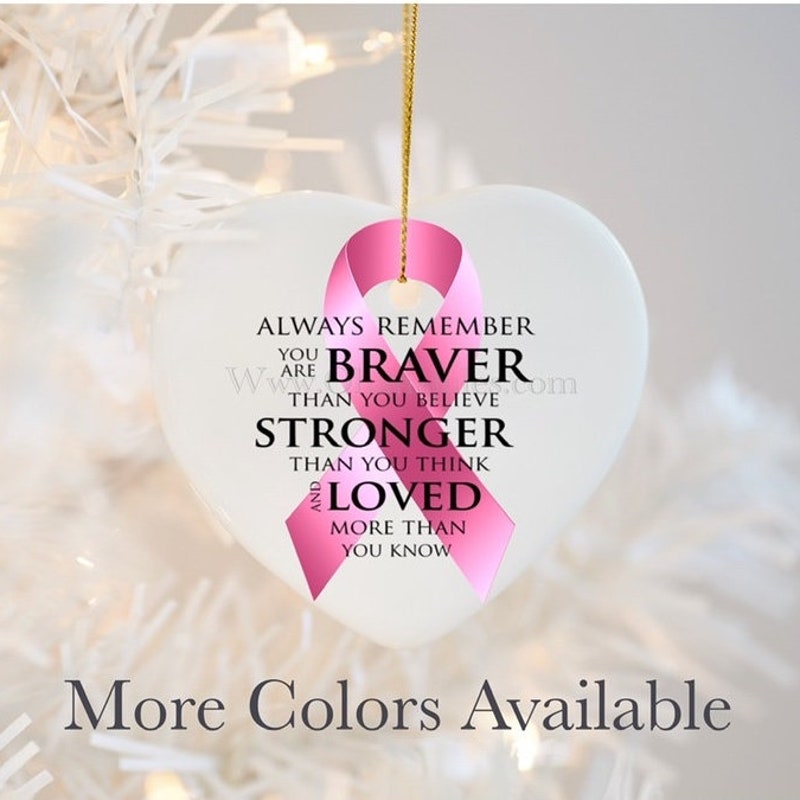Breast Cancer Ornament - Etsy