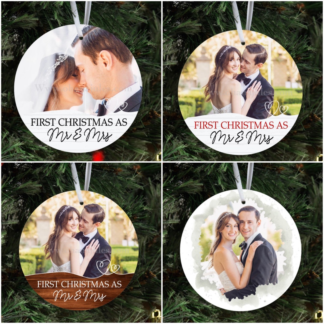 First Year Married Ornament, 1st Year Married, Wedding Ornament ...