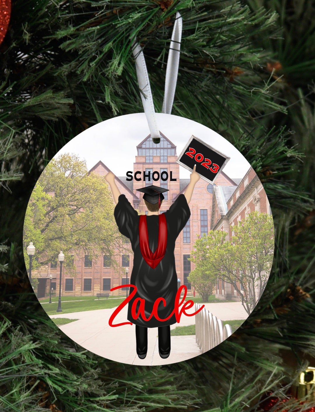 College, College Graduation, Graduation Ornament, Christmas Ornament ...
