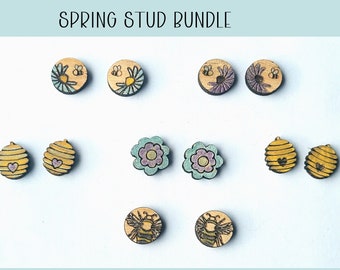 Laser File Earrings Bee - Etsy