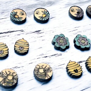 Spring Bundle of Stud Earring File for Laser Cutter in SVG and Dxf/bee ...