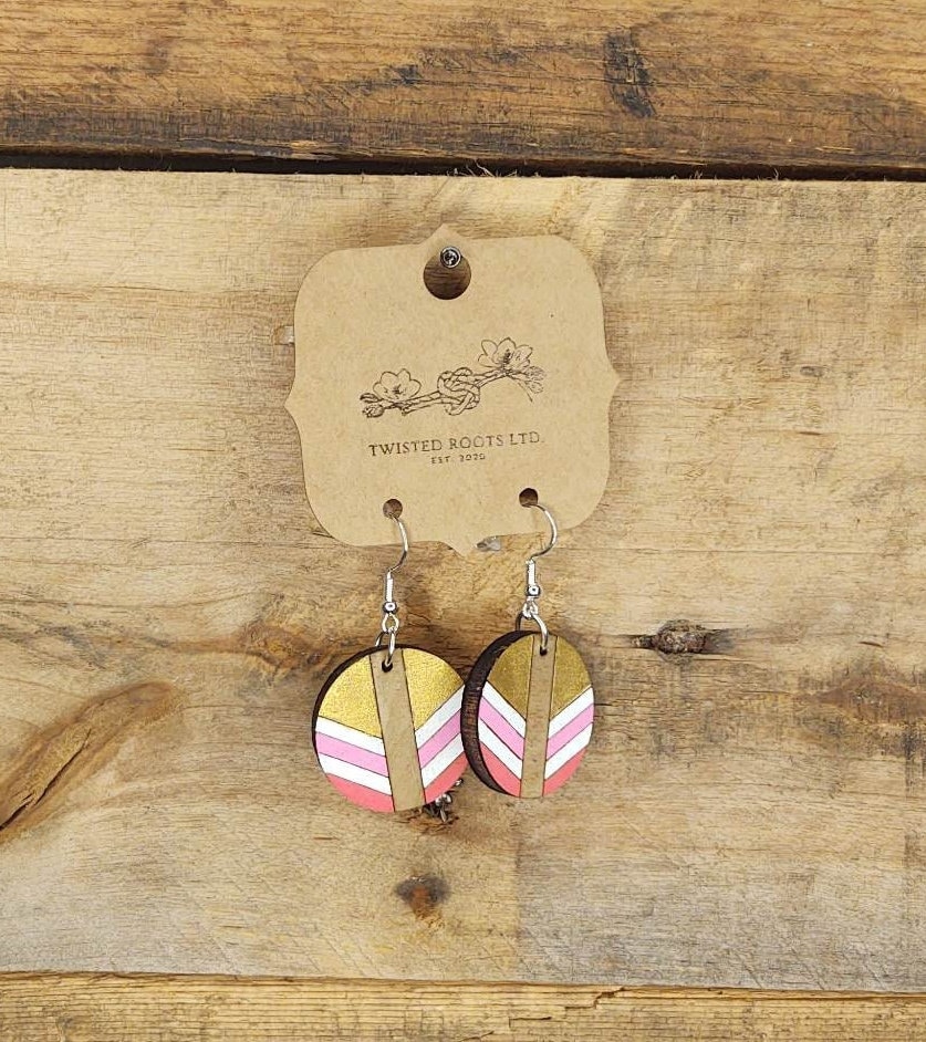 Simple Striped Dangle Earring File SVG for Laser Cutter/laser Cutting Earring File for Laser ...