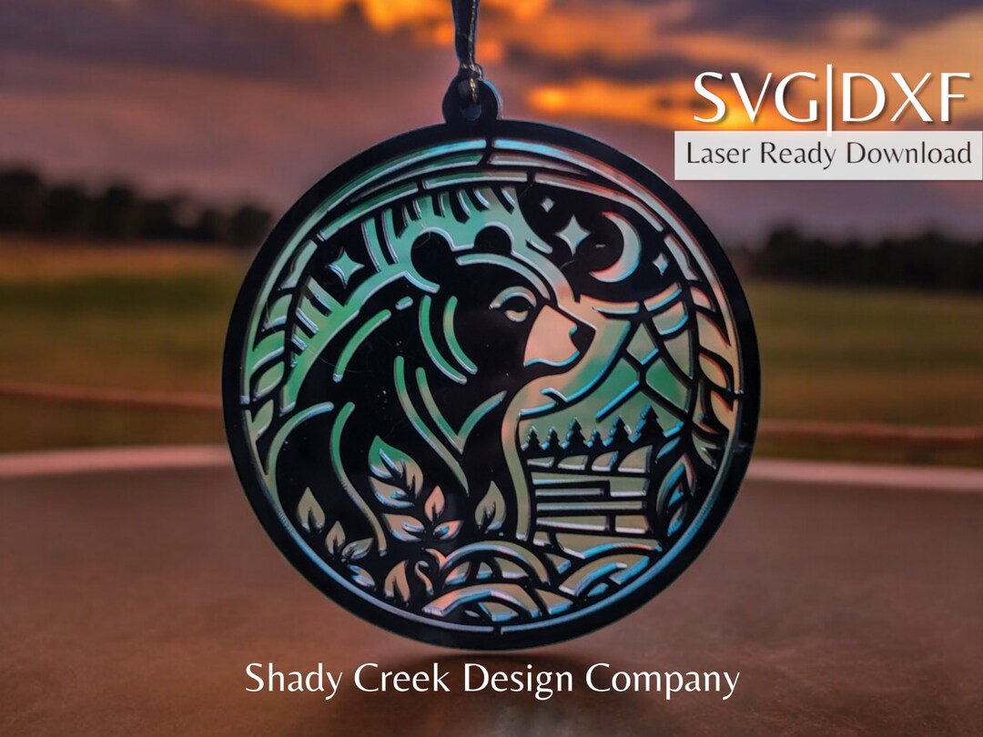 Laser Cut Bear Suncatcher File: SVG DXF (digital Download) - Etsy