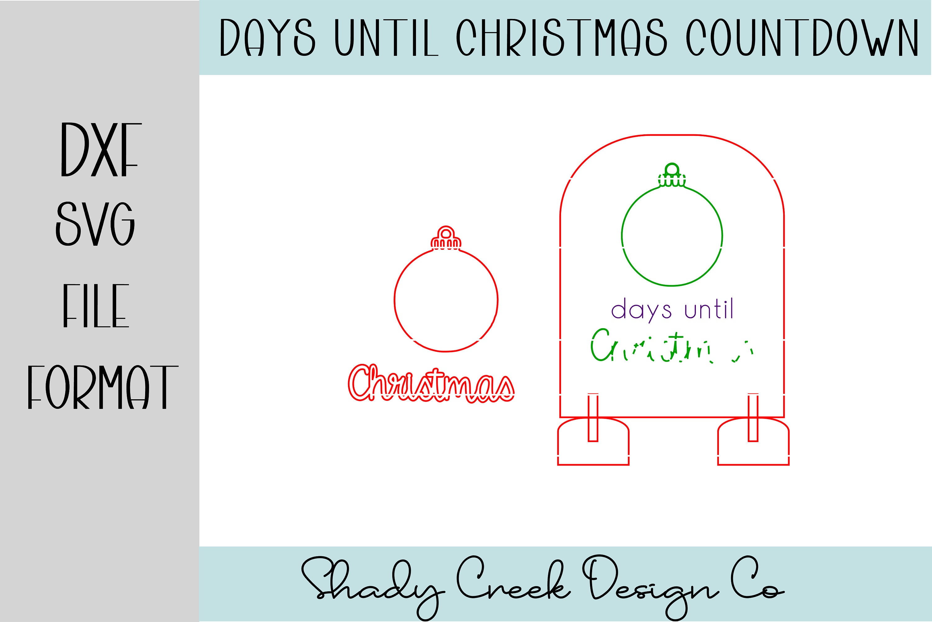 Christmas Countdown Stand Digital File SVG and DXF File for - Etsy