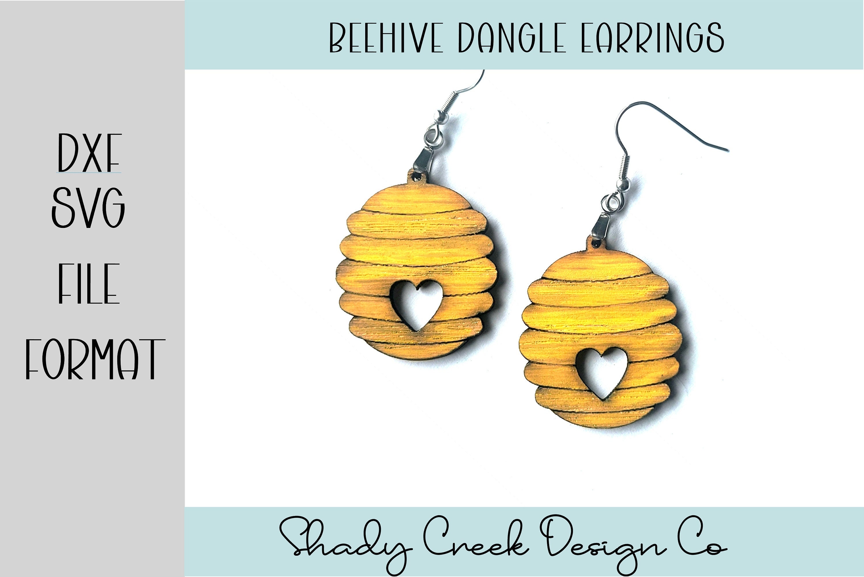 Beehive Dangle Earring Laser Cut File in DXF and Svg/laser - Etsy