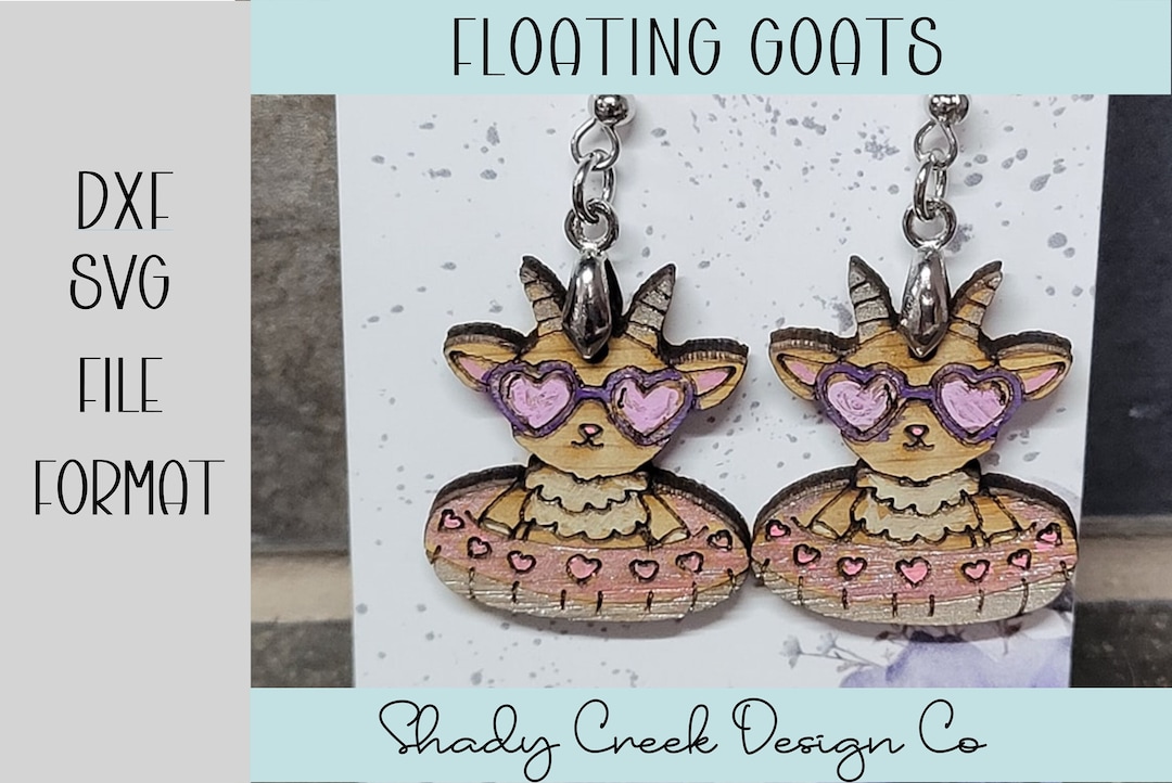 Floating Goat Cut File for Laser Cutters/dangle - Etsy