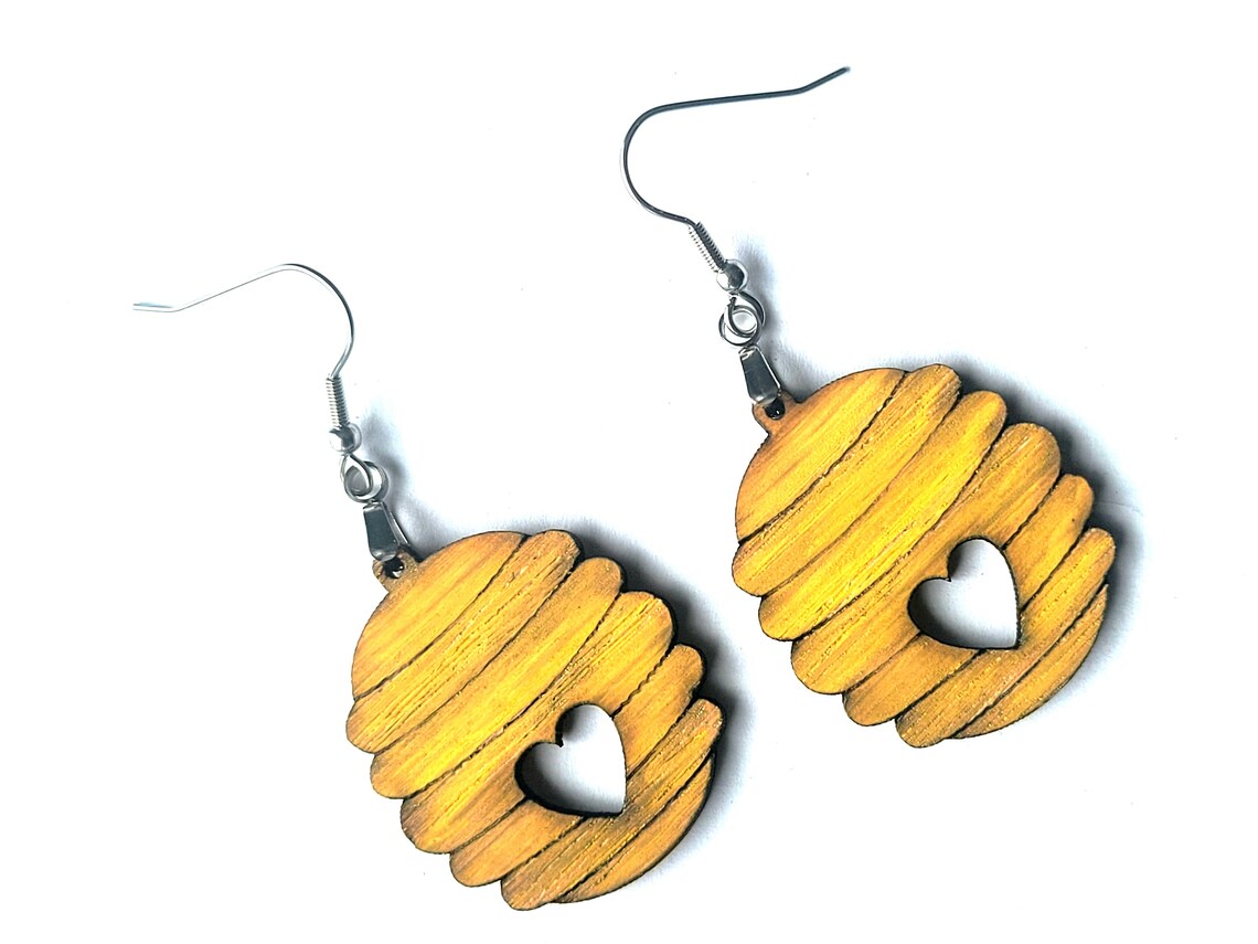 Beehive Dangle Earring Laser Cut File in DXF and Svg/laser - Etsy