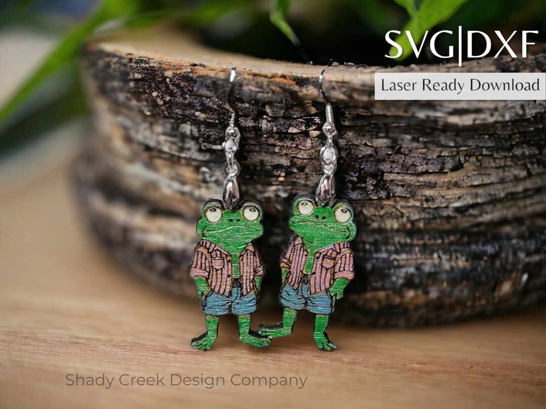 Chill Frogs Dangle Earring Cut File for Laser Cutters/gnome Dangle ...