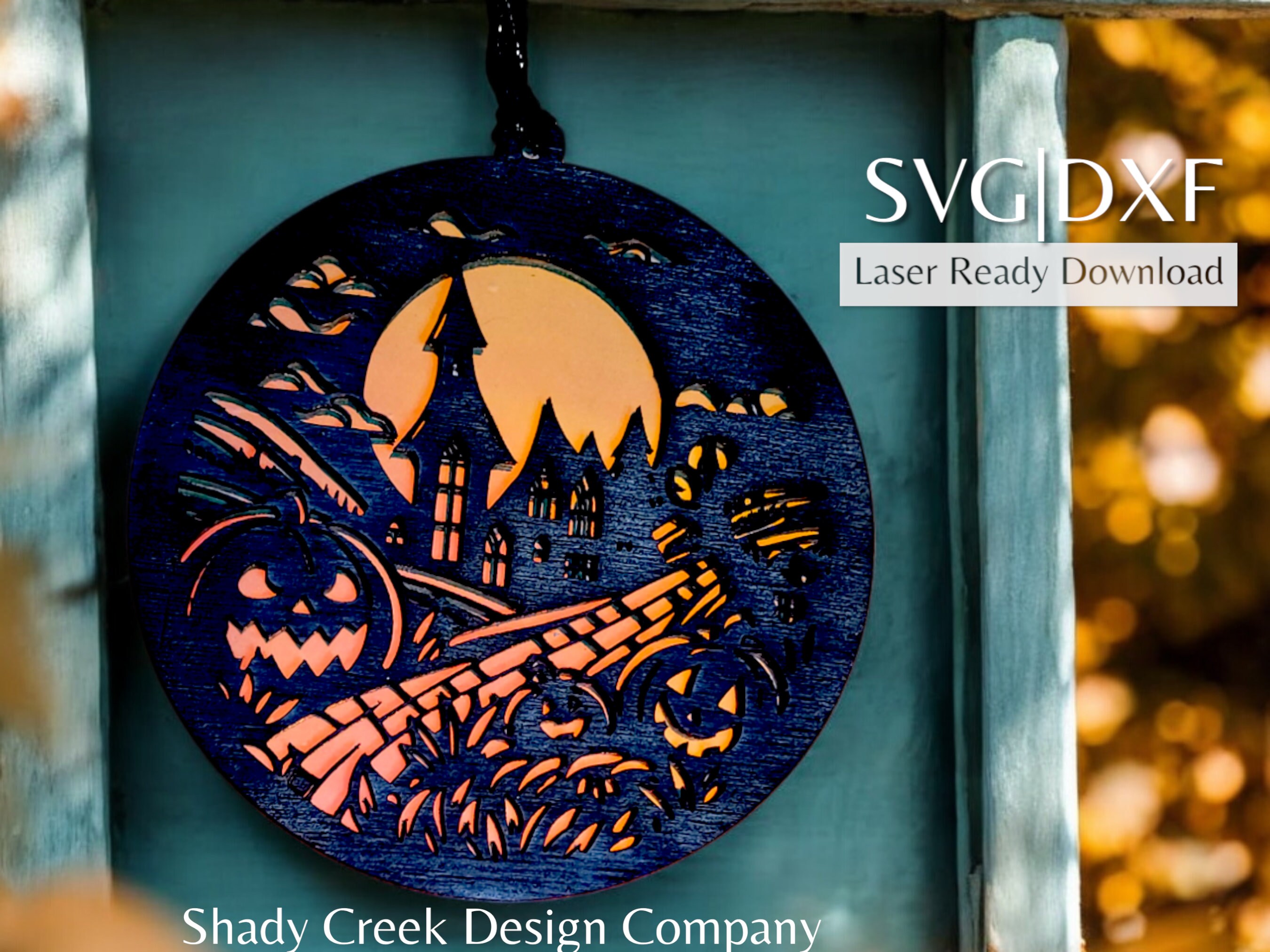 Halloween Suncatcher Laser Cut File: SVG DXF (digital Download) - Etsy