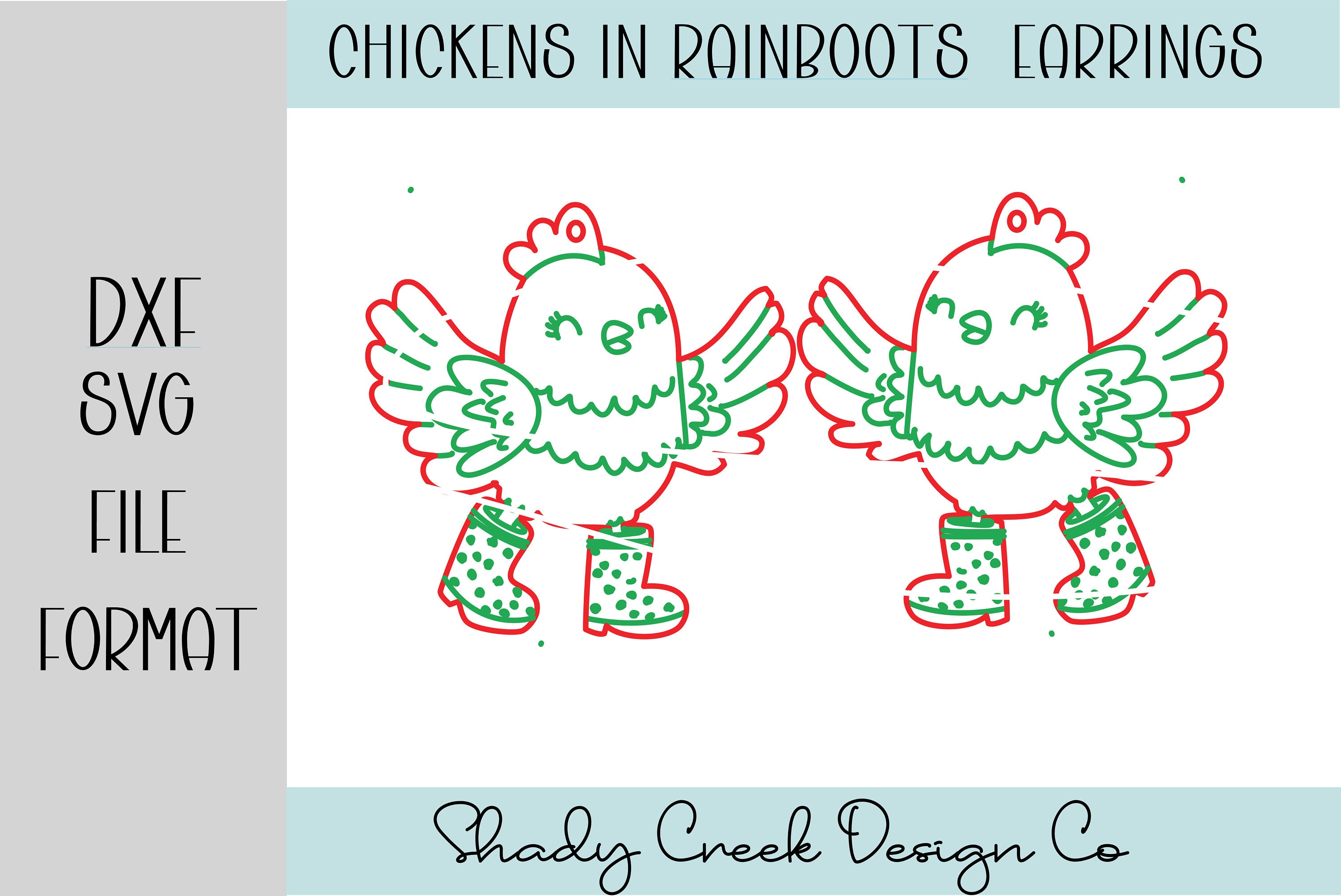 Chickens Dangle Earring Cut File for Laser Cutters/gnome Dangle ...