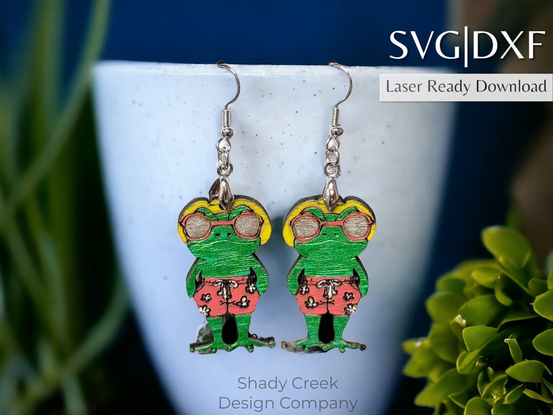 Chill Frogs Dangle Earring Cut File for Laser Cutters/gnome Dangle ...