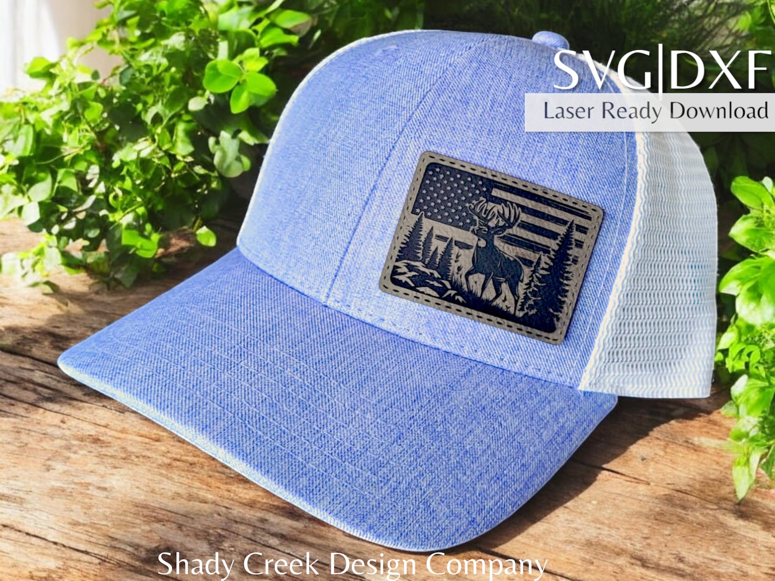 Deer American Flag Hat Patch Laser Cut File (SVG DXF Digital Download ...