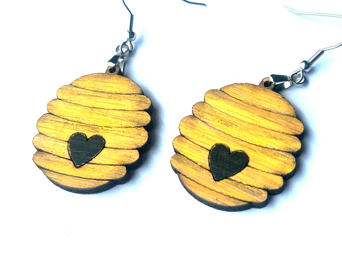 Beehive Dangle Earring Laser Cut File in DXF and Svg/laser - Etsy