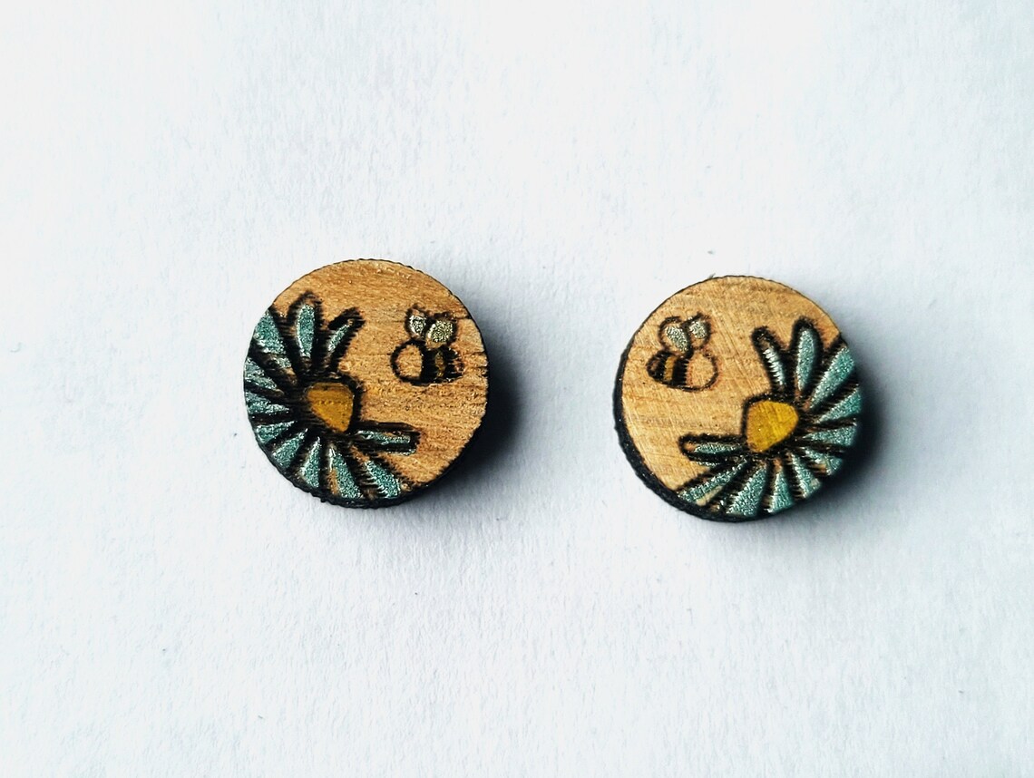 Spring Bundle of Stud Earring File for Laser Cutter in SVG and - Etsy