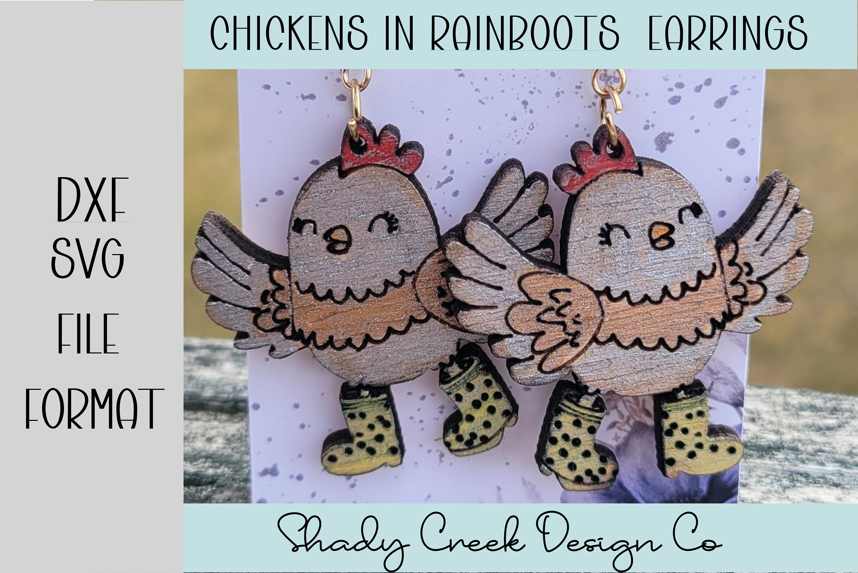 Chickens Dangle Earring Cut File for Laser Cutters/gnome Dangle ...