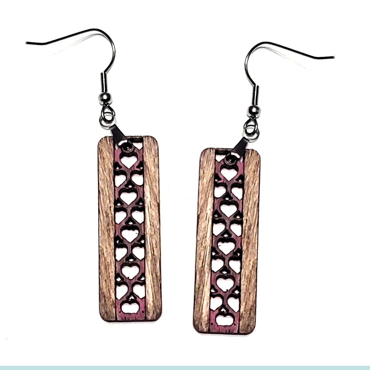 Rustic Heart Earring File for Laser/dangle Earring File Svg/heart ...