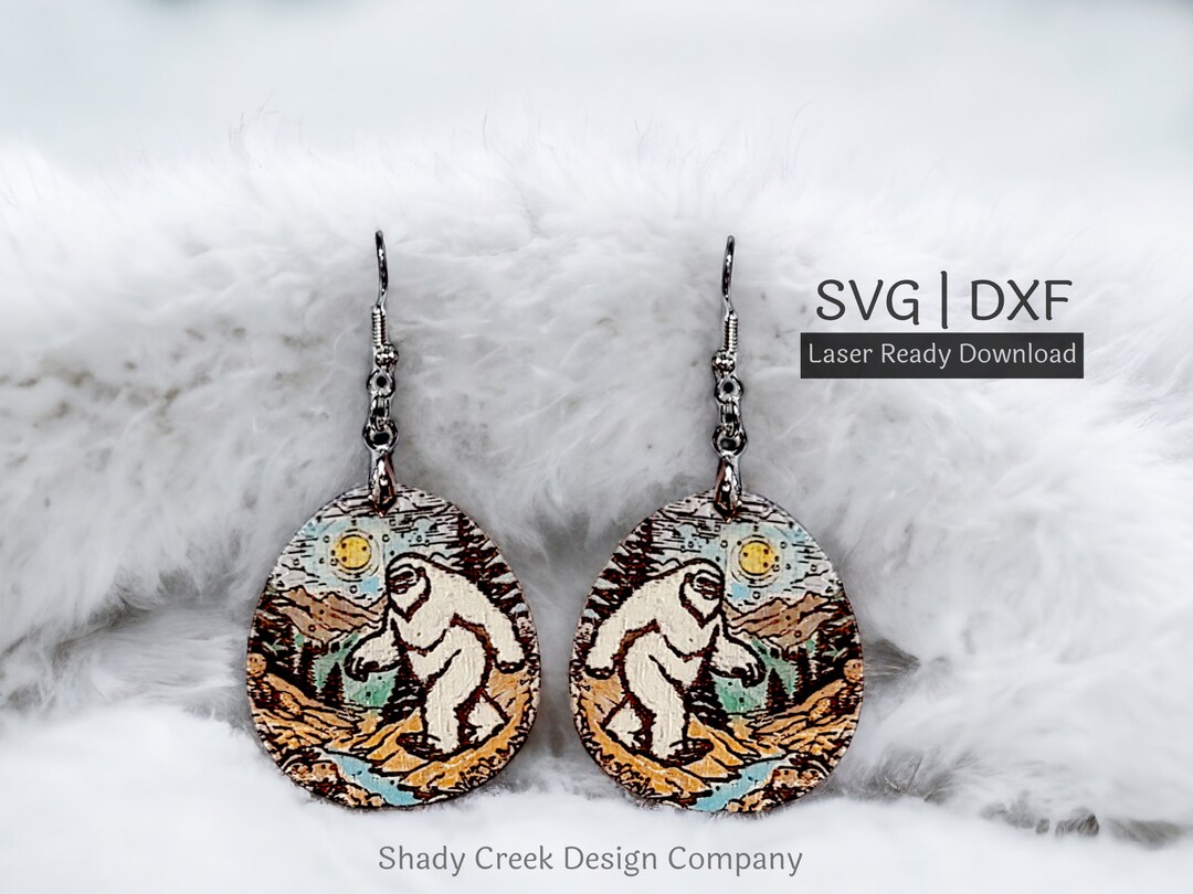 Yeti Cut File for Laser Cutters/dangle Earrings/earring File Laser ...