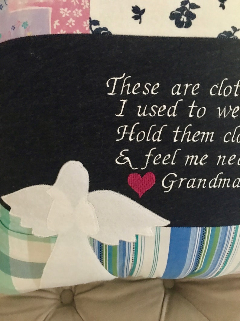 Angel Pillow QUILT PILLOW Memory Pillow From Loved Ones - Etsy