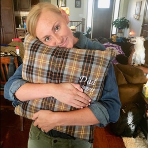 Dad Pillow in Loving Memory Pillow Made From Loved Ones Shirt Memorial ...