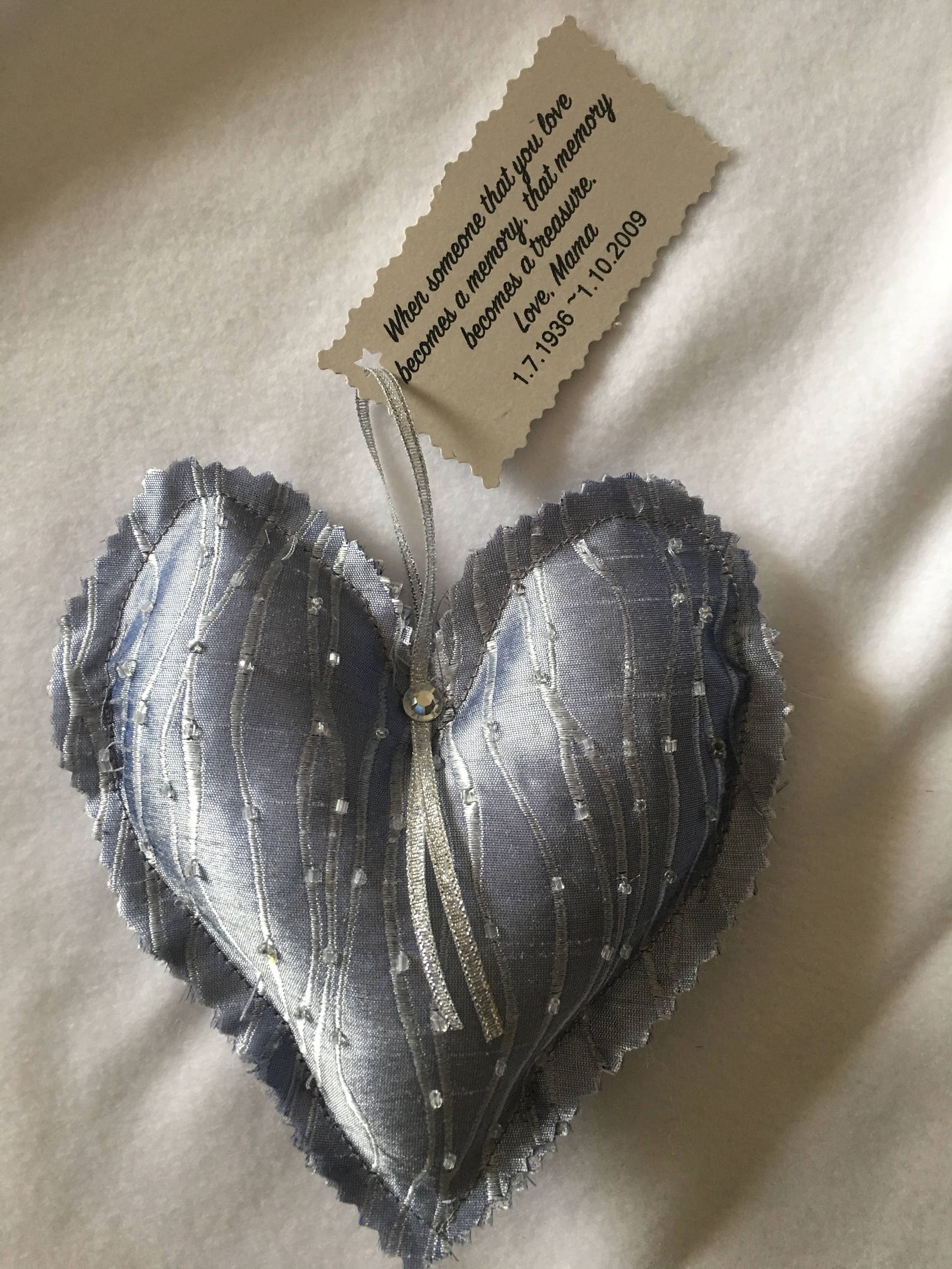 Signature Keepsake Signature Memory Heart Loss of a Loved | Etsy