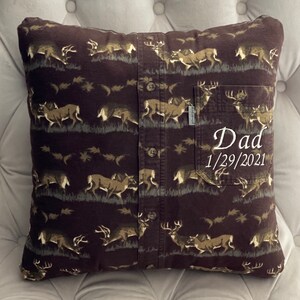 Dad Pillow in Loving Memory Pillow Made From Loved Ones Shirt Memorial ...
