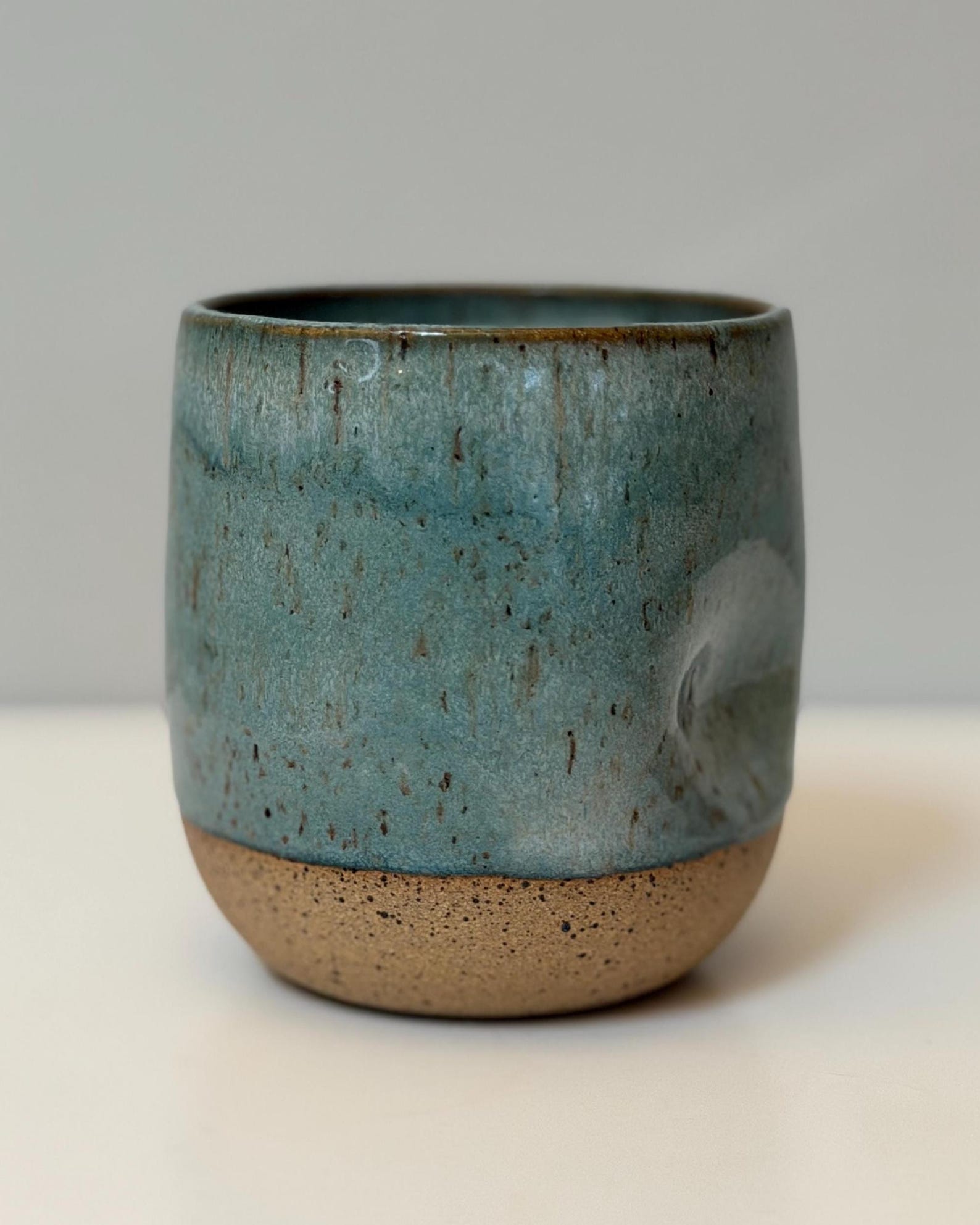 Thumb Dimple Mug – Handmade Stoneware Coffee Cup | Handleless Ceramic ...