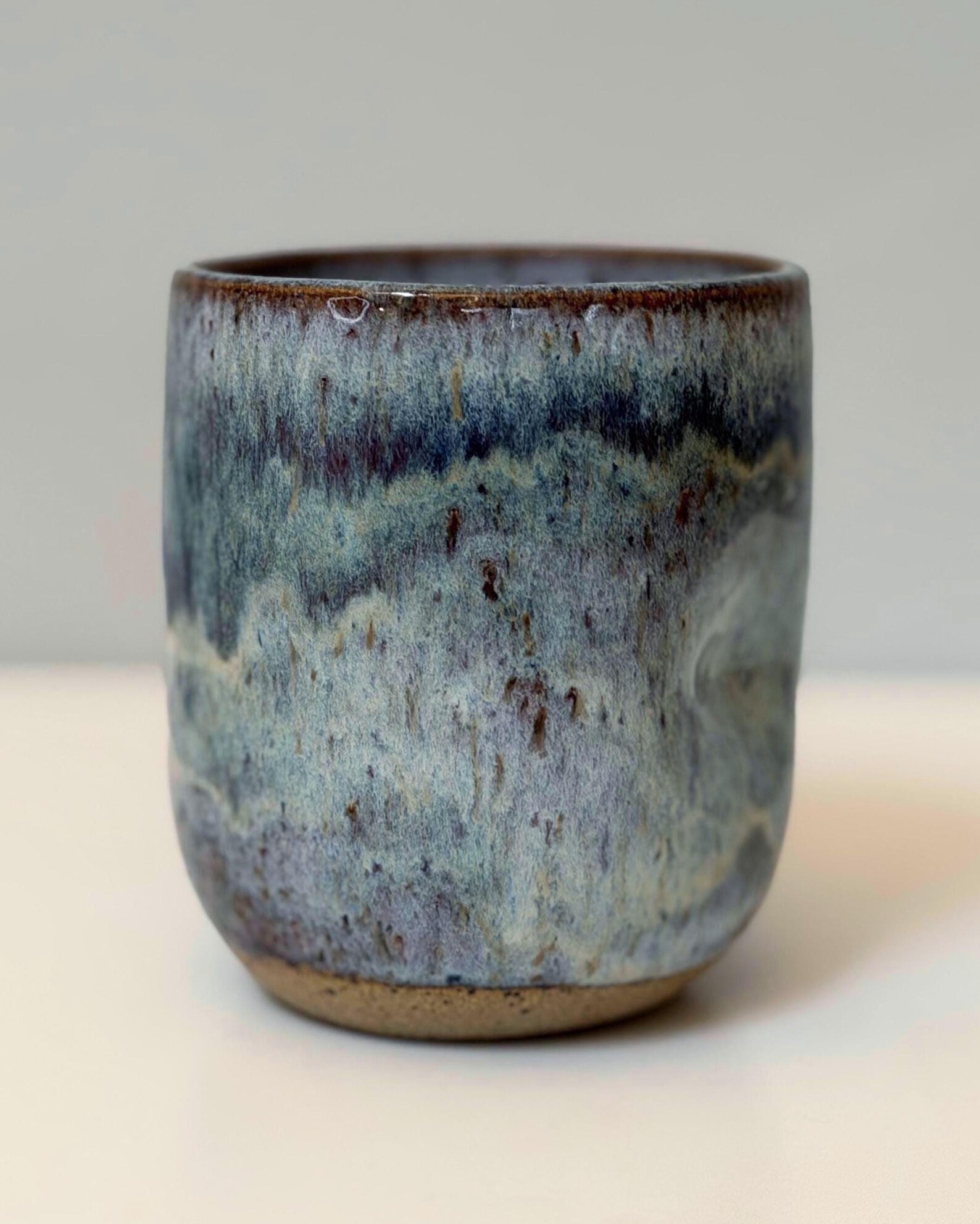 Thumb Dimple Mug – Handmade Stoneware Coffee Cup | Handleless Ceramic ...