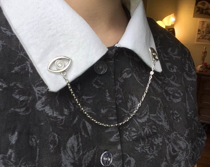 Eye Collar Clips With Chain- Free Shipping - Etsy