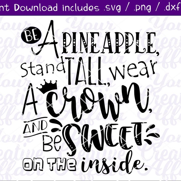 Stand Tall Wear a Crown and Be Sweet on the Inside - Etsy