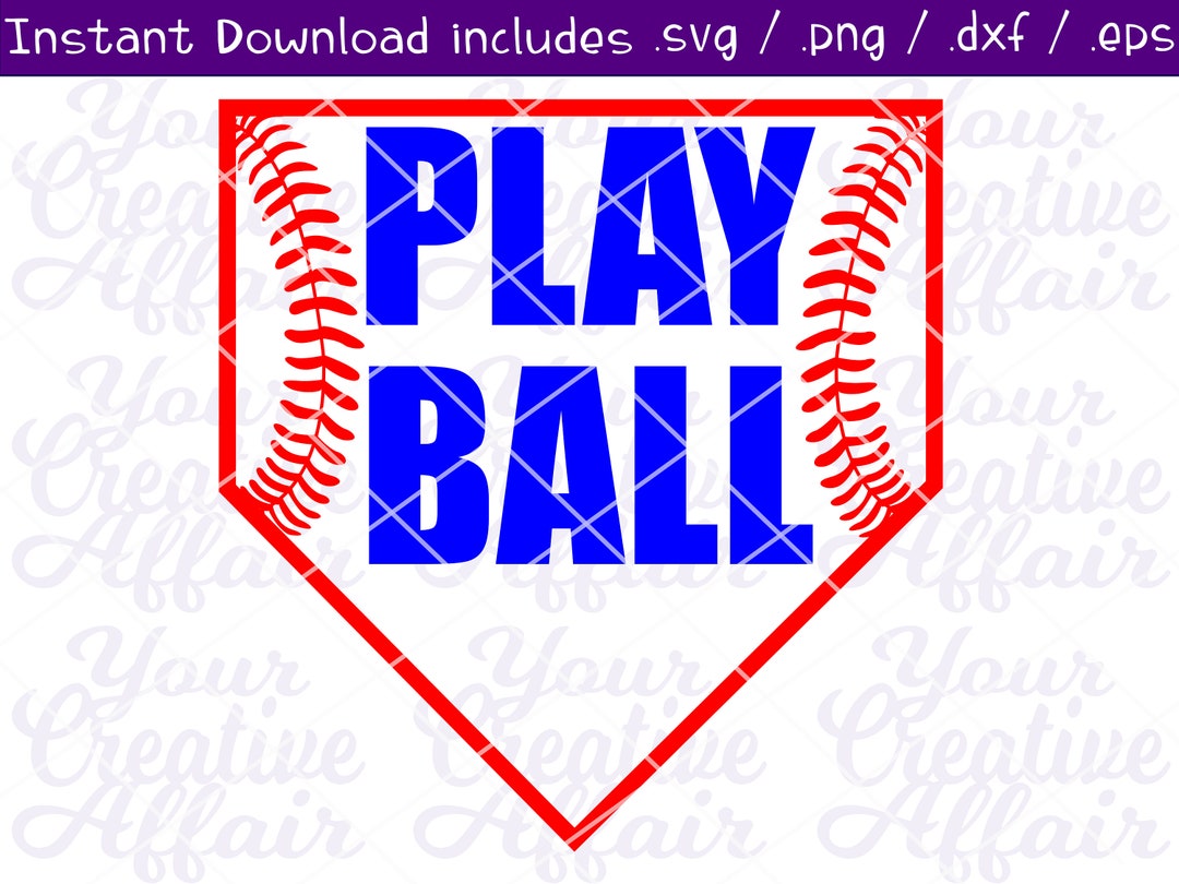 Play Ball Svg, Baseball Svg, Softball Svg, Homeplate Svg, Silhouette ...