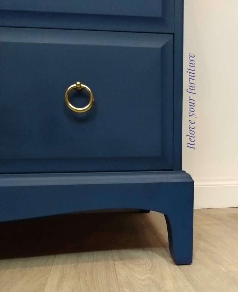 Vintage Stag Minstrel Tallboy Hand Painted in Blue - Etsy UK Vintage Stag Minstrel Tallboy Hand Painted in Blue - Etsy UK