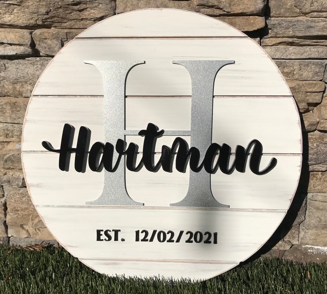3D PERSONALIZED Whitewashed Wood Sign Wedding/anniversary/gift - Etsy