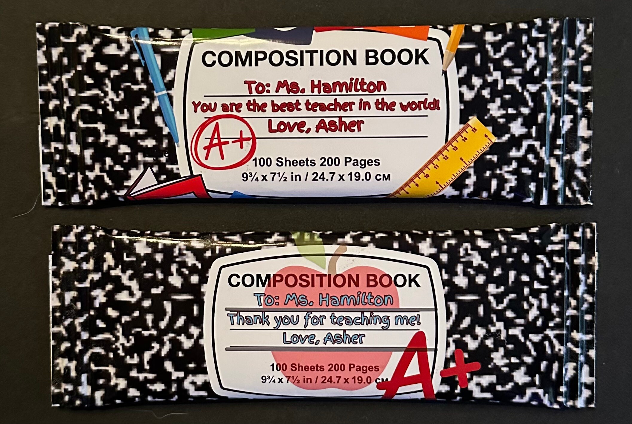 Personalized Teacher Appreciation Candy Bar Wrapper|teacher ...