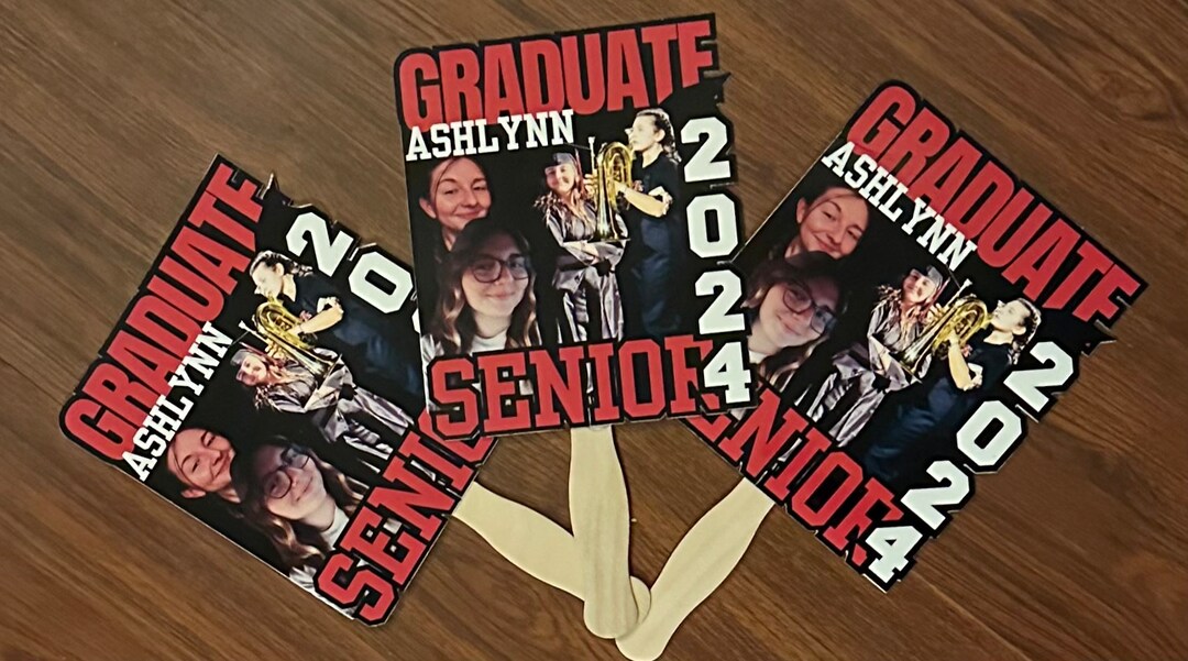 Personalized Graduation Fans 2024; High School, College, Grad School ...