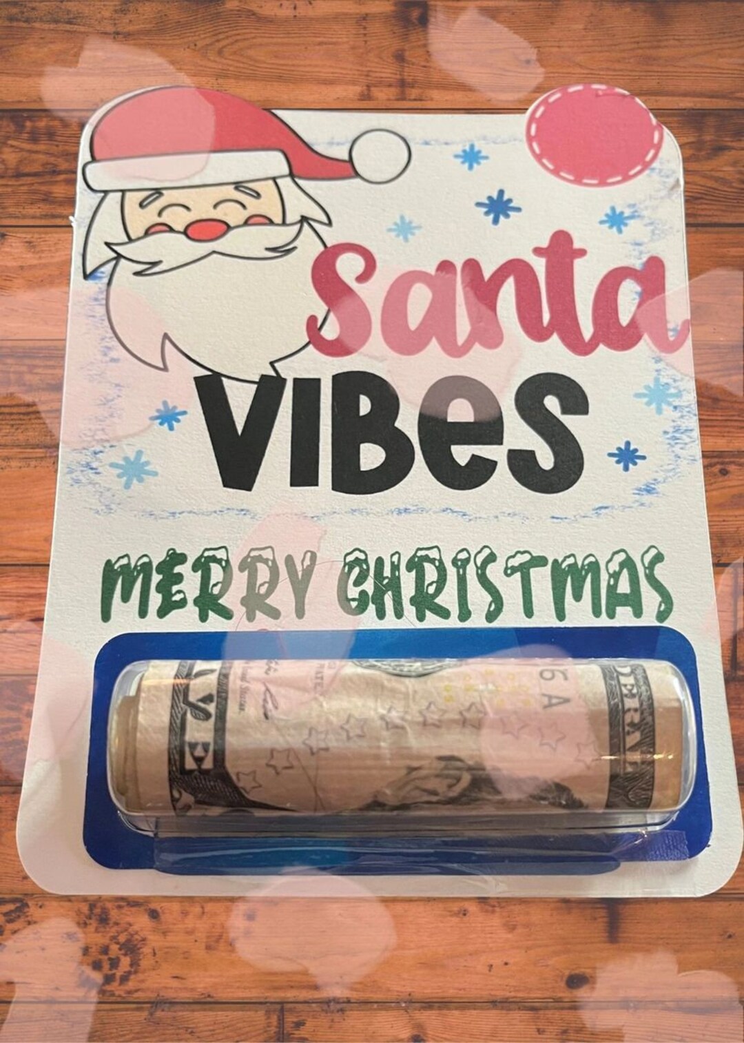 Personalizable Christmas (santa) Money Card Holders for Gifts! Stocking ...