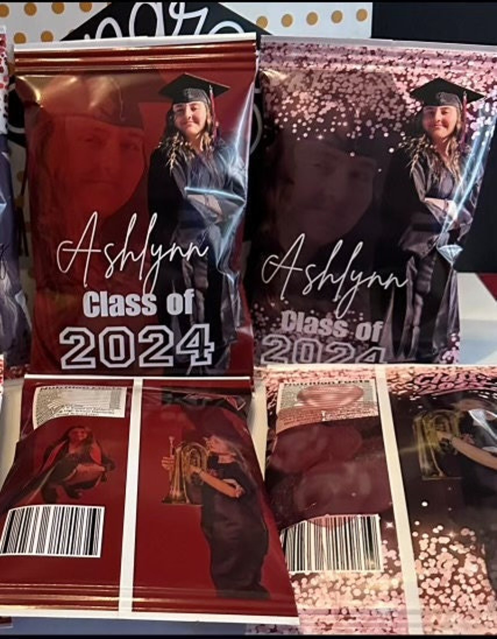 Personalized Graduation Chip Bag; Chip Bag, Grad Chip Bag; Grad Favor ...