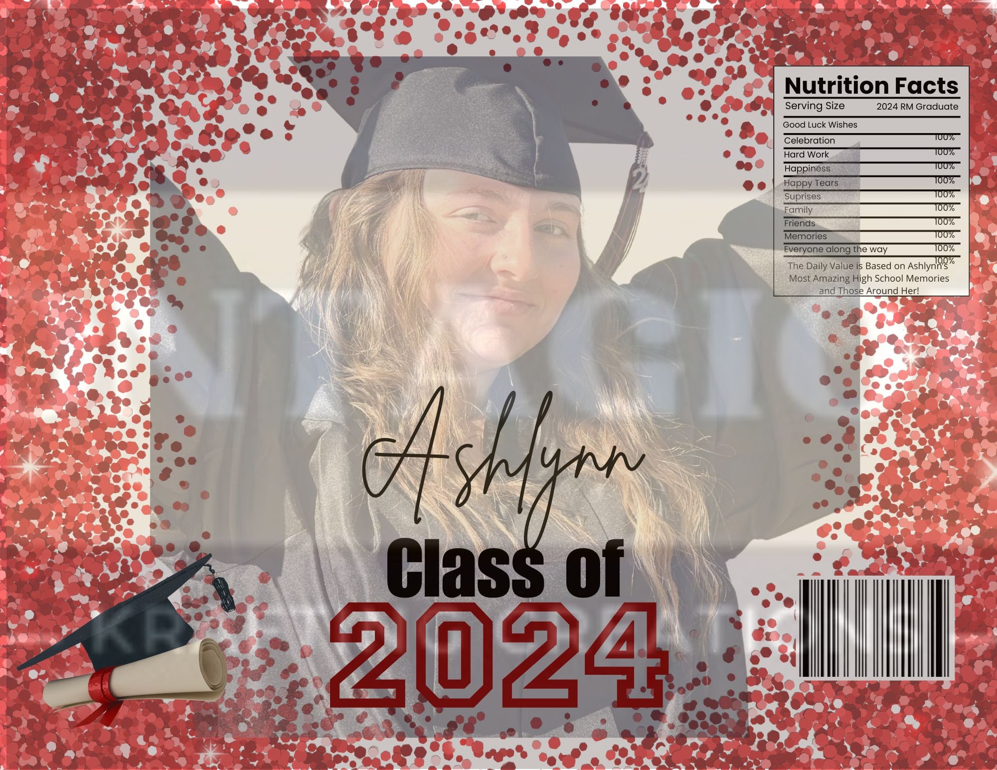 Personalized Graduation Chip Bag; Chip Bag, Grad Chip Bag; Grad Favor ...