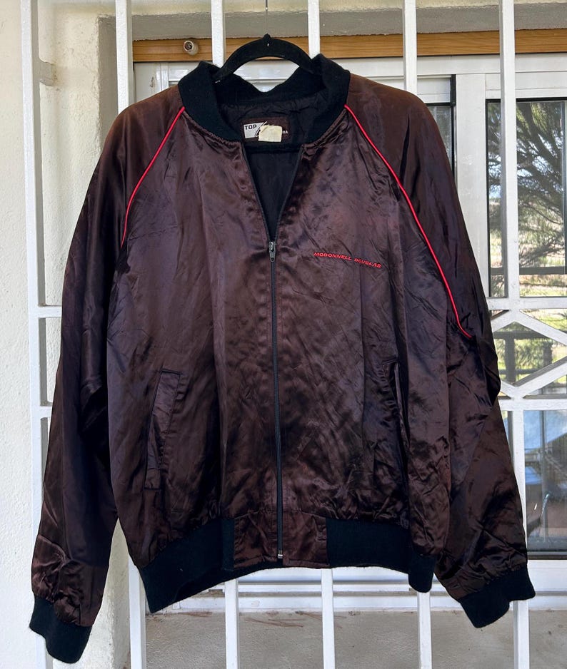 1970s 70s Vintage Aviation Air Force Jacket / Baseball Bomber Jacket ...