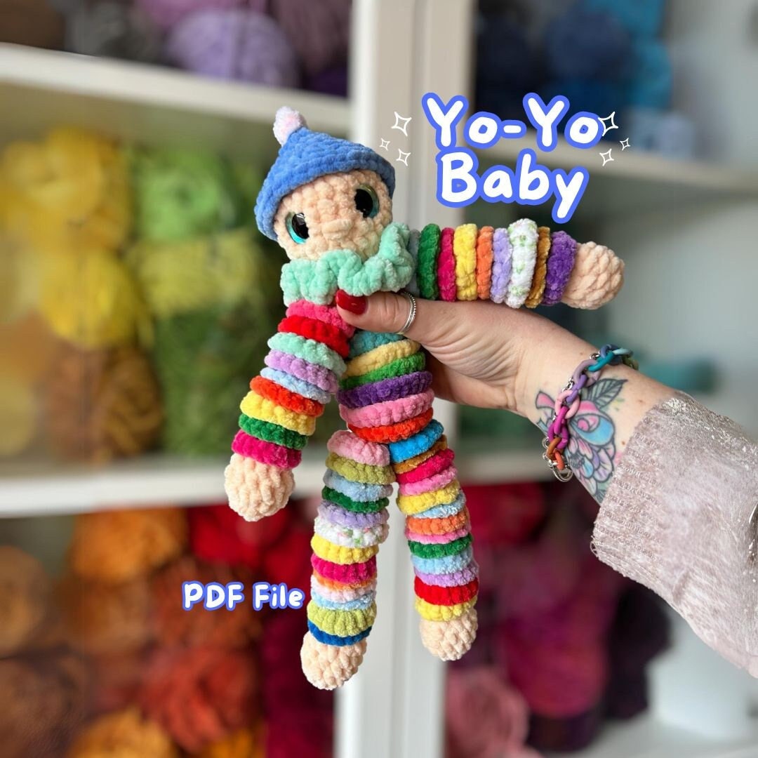 Crochet PATTERN: Yo-yo Baby, LOW SEW (english) - Etsy