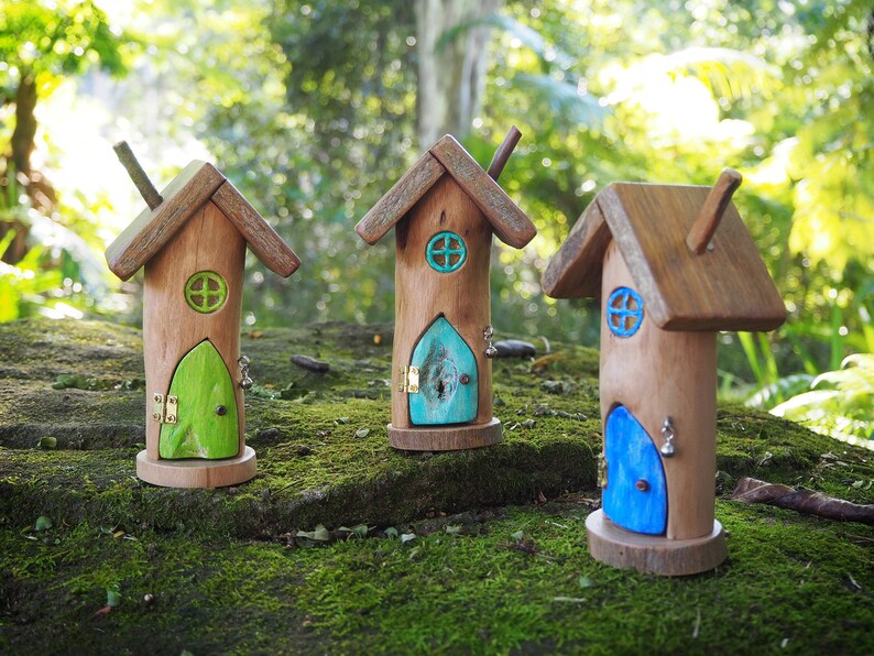 Rustic Pixie House Choose Your Colour Small Wooden Fairy - Etsy Australia