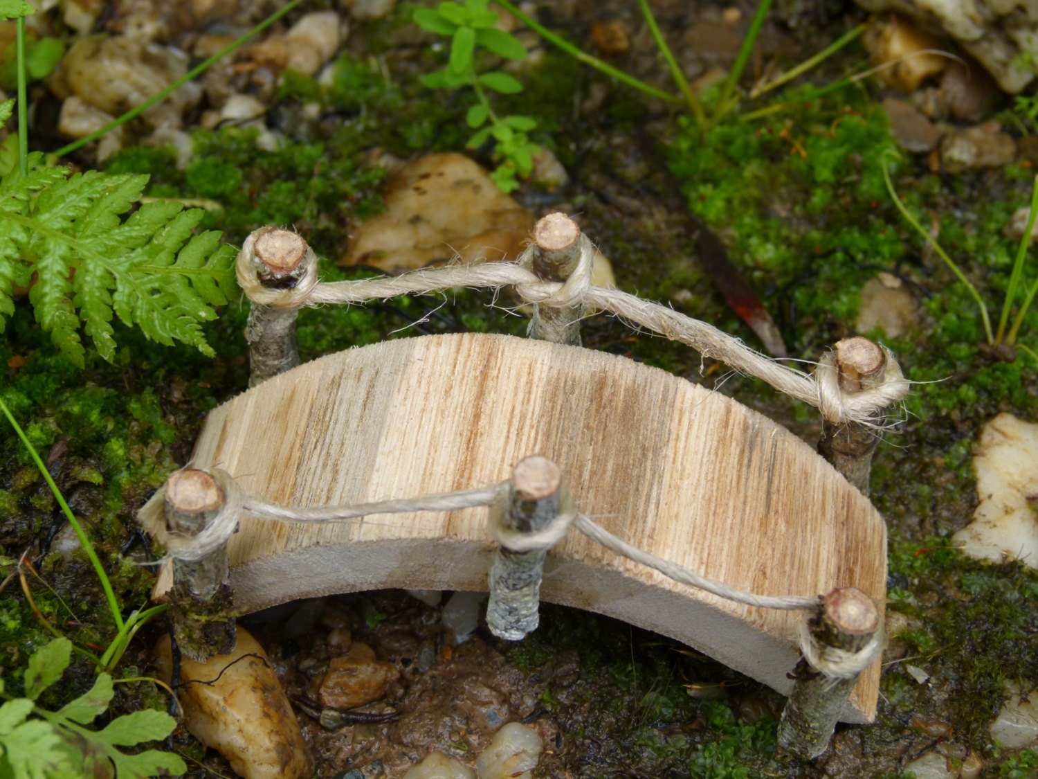 Arched Fairy Bridge Miniature Rustic Wooden Bridge Fairy | Etsy