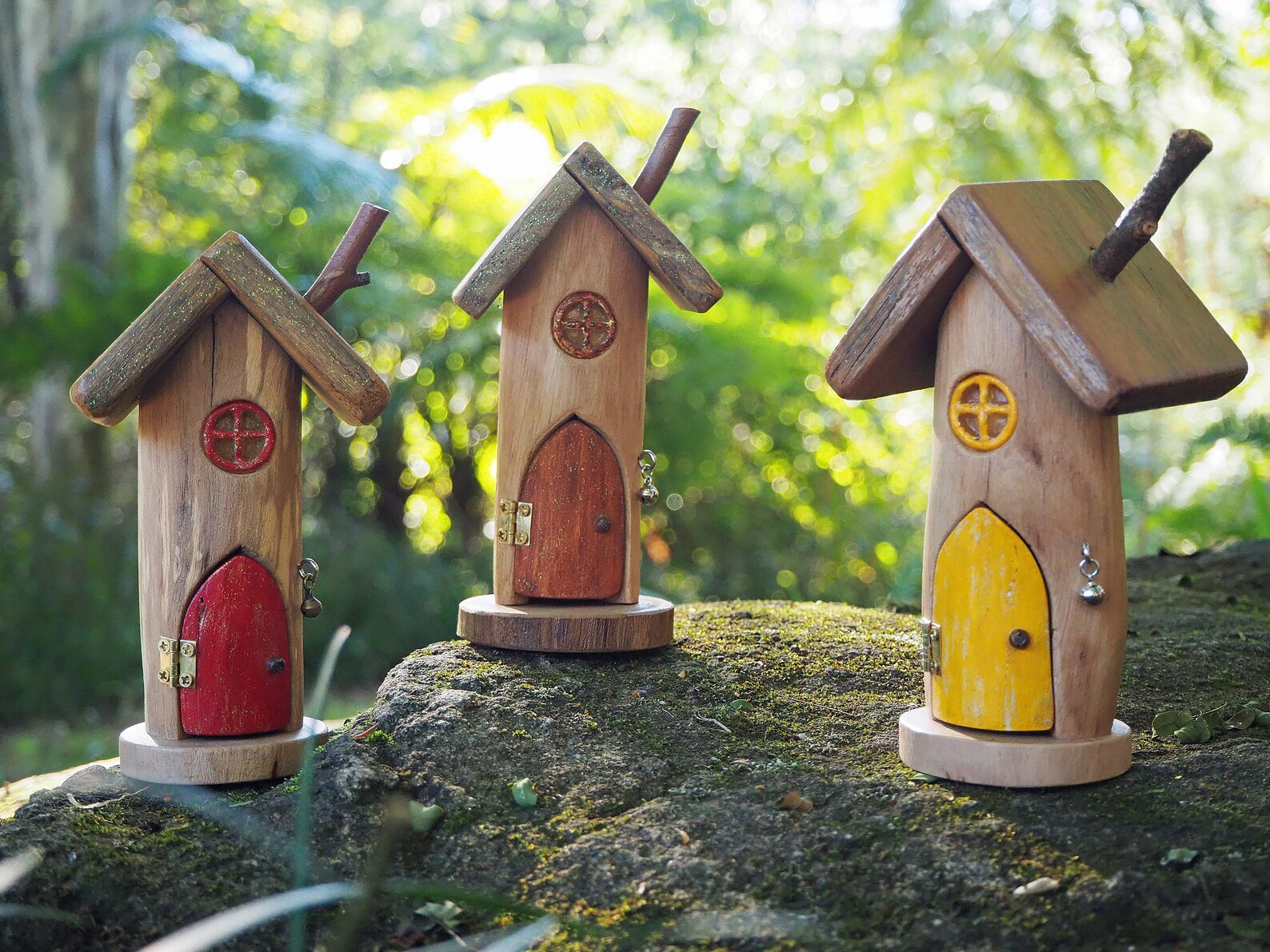 Rustic Pixie House Choose Your Colour Small Wooden Fairy - Etsy
